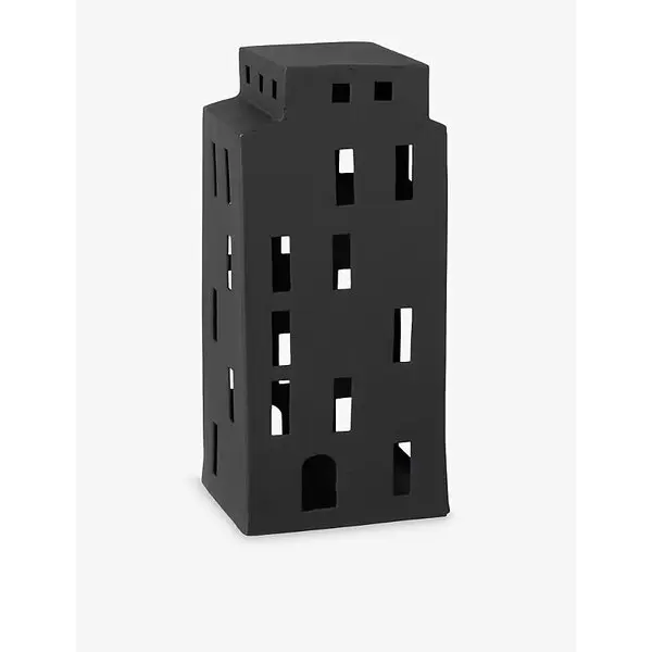 VILLEROY & BOCH Christmas Chic Hurricane Candle Lamp House 22.5cm - Black