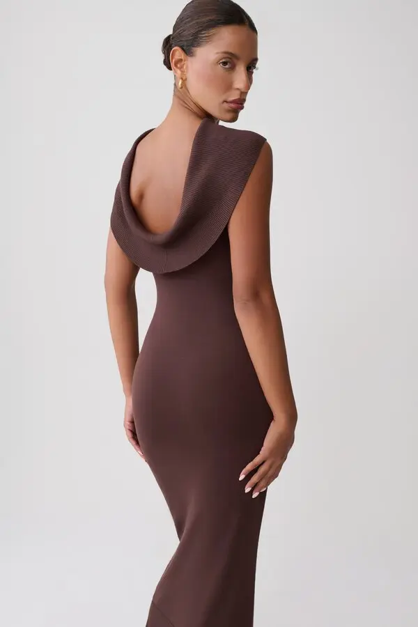 Meshki Ellen Ribbed Midi Column Knit Dress