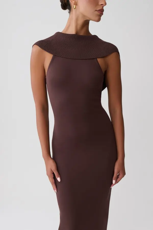 Meshki Ellen Ribbed Midi Column Knit Dress
