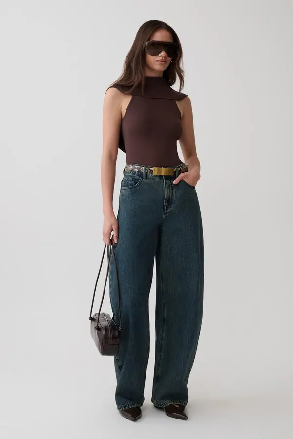 Meshki Ellen Knit Sleeveless Top - Chocolate