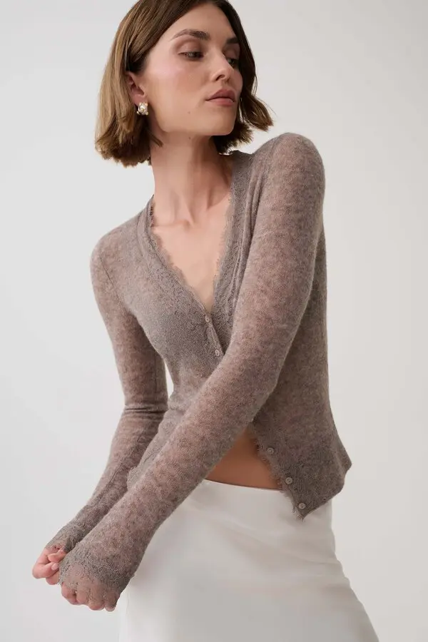 Meshki Amrita Lace Knit Cardigan
