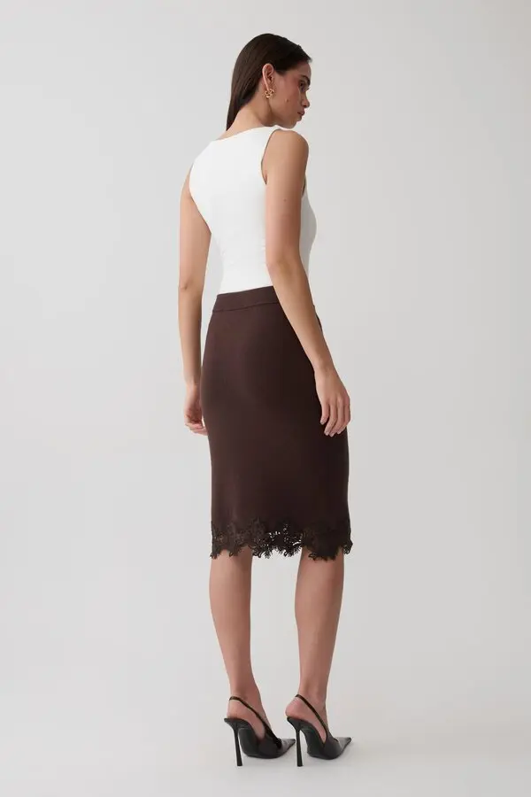 Meshki Kaelin Lace Knit Skirt