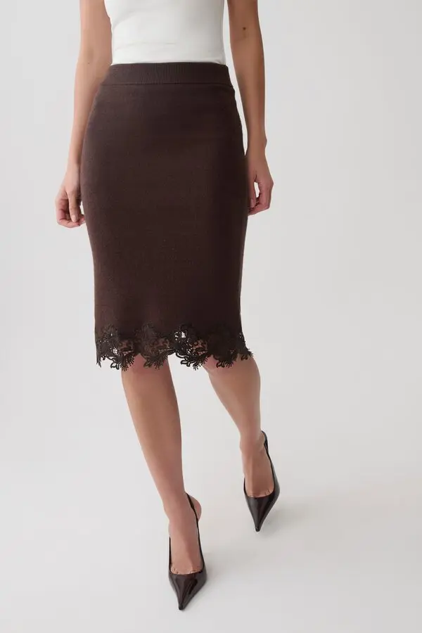 Meshki Kaelin Lace Knit Skirt
