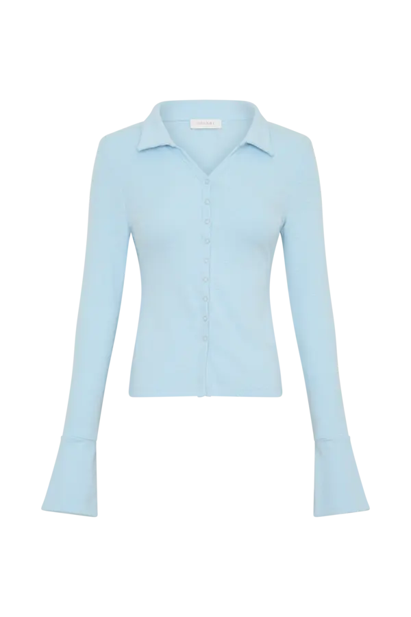 Meshki Analisa Button Down Long Sleeve Top