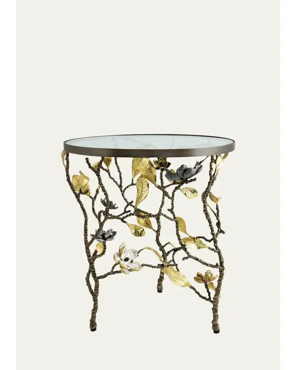 Michael Aram Vintage Bloom Side Table - Gold Multi