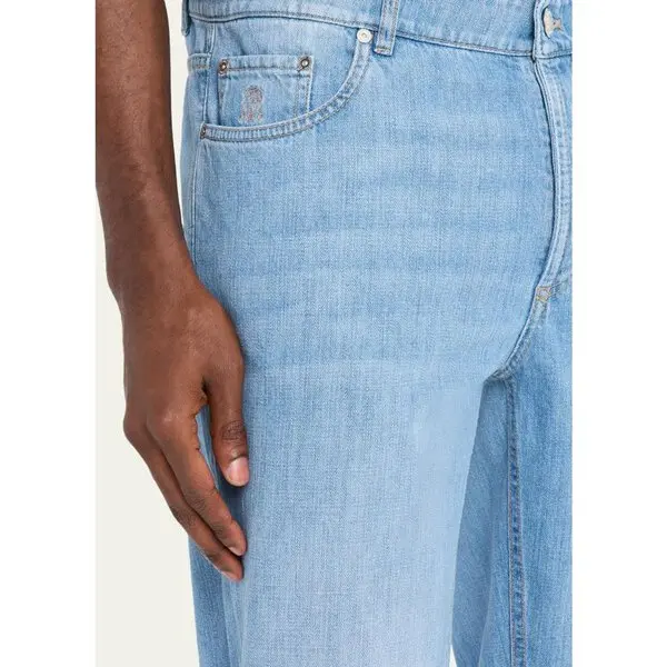 Brunello Cucinelli Traditional Cuffed Jeans - Light Blue