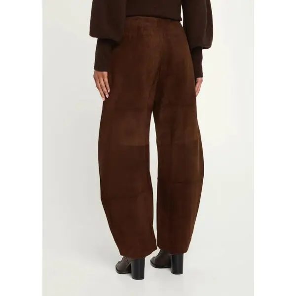 AEXAE Suede Barrel-leg Pants