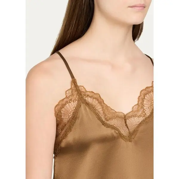 AEXAE Silk Lace Tank Top