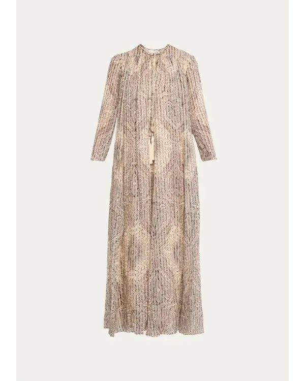 Zimmermann Ascent Stripe Silk Gown