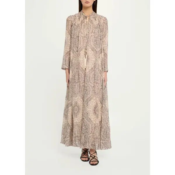 Zimmermann Ascent Stripe Silk Gown