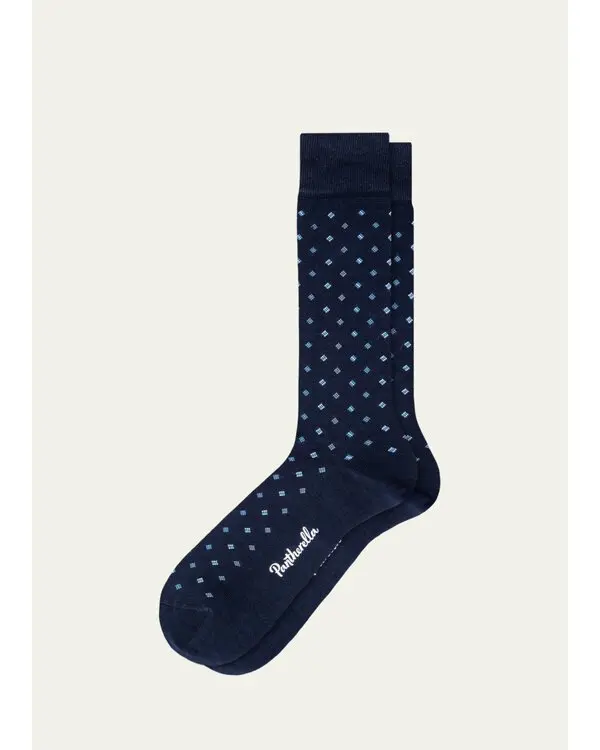 Pantherella Wallace Neat Mini-box Cotton Calf-length Dress Socks
