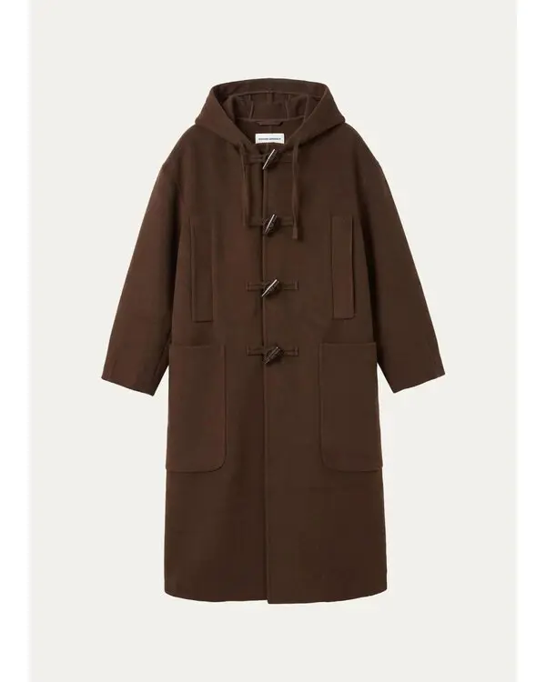 Officine Générale Wool Hooded Longline Coat