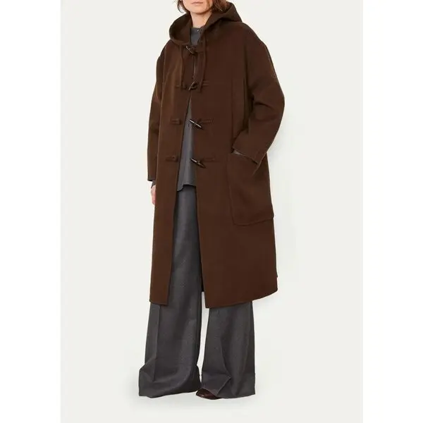 Officine Générale Wool Hooded Longline Coat