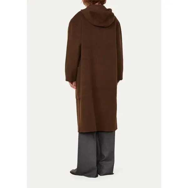 Officine Générale Wool Hooded Longline Coat