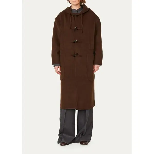 Officine Générale Wool Hooded Longline Coat