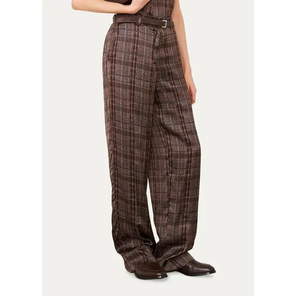 Officine Générale Checked Wide-leg Pants