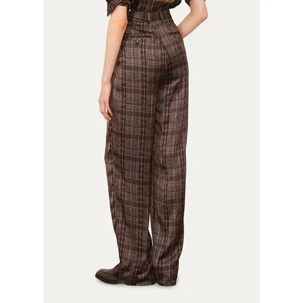 Officine Générale Checked Wide-leg Pants