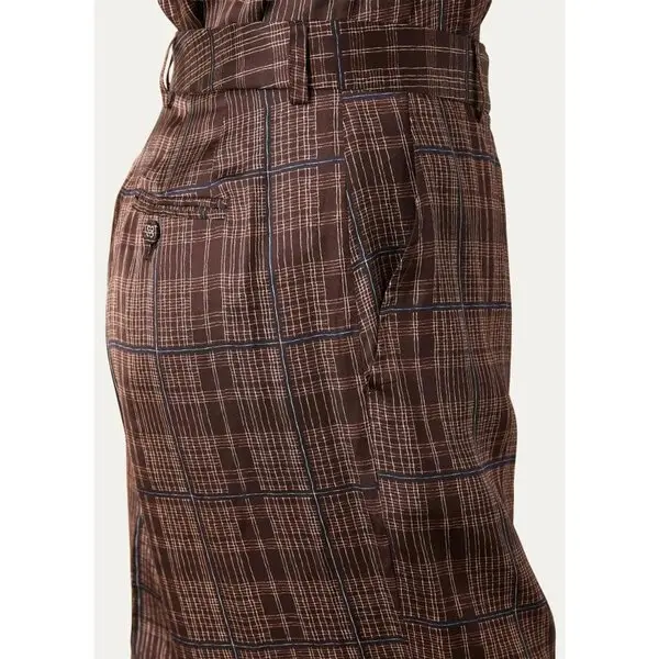 Officine Générale Checked Wide-leg Pants