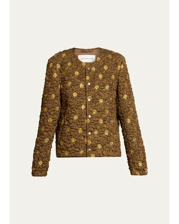 Dries Van Noten Floral Cloqué Jacquard Jacket