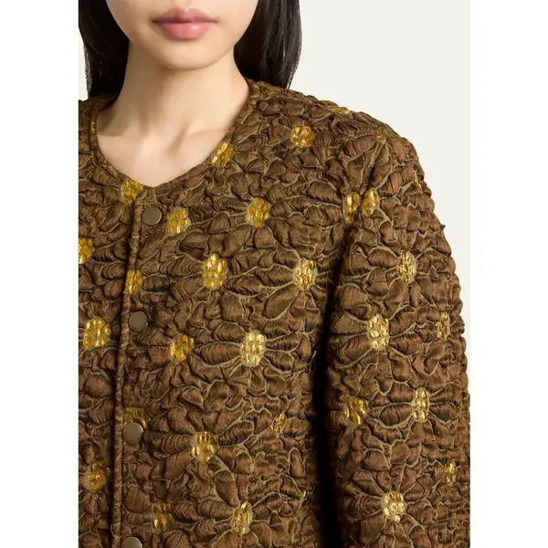 Dries Van Noten Floral Cloqué Jacquard Jacket