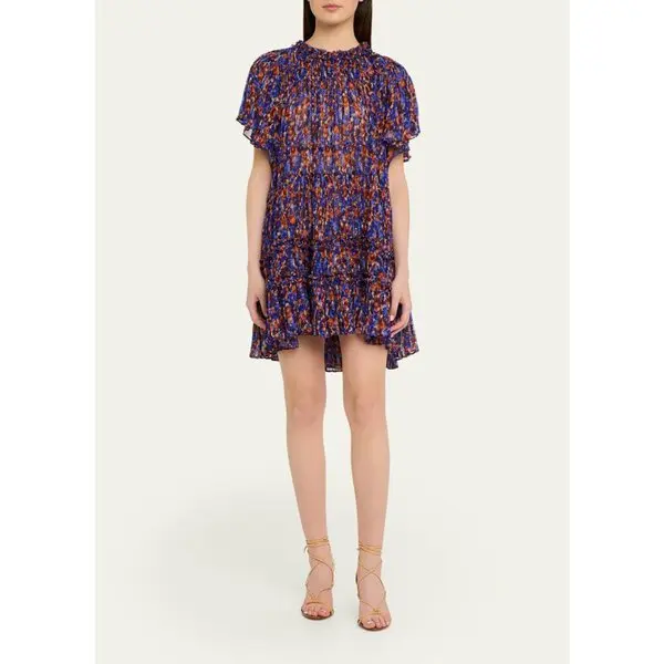 Ulla Johnson Ryla Floral Silk Chiffon Mini Dress