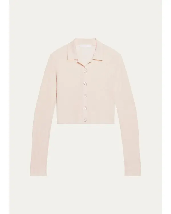 Helmut Lang Raw Edge Linen-blend Knit Cardigan - Ivory