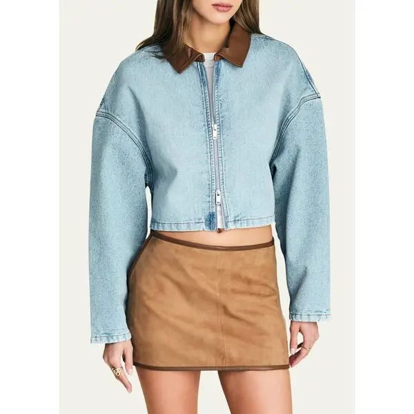 SEROYA Coop Cropped Denim Jacket