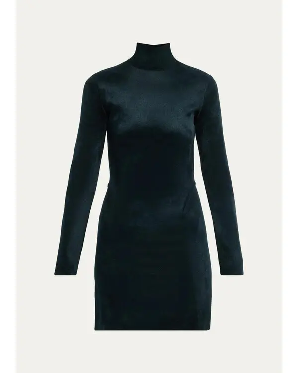 Alaïa Chenille Long-sleeve Mini Dress