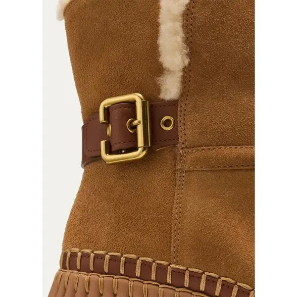 Chloé Nama Shearling-lined Suede Ankle Boots