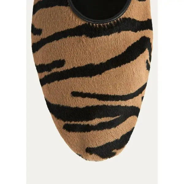 TOTEME Printed Pony Hair Ballerina Flats