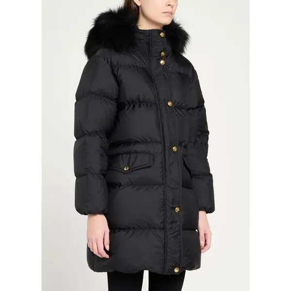Moncler Aphroties Shearling Trimmed Hooded Long Down Parka