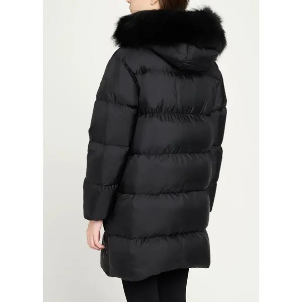 Moncler Aphroties Shearling Trimmed Hooded Long Down Parka