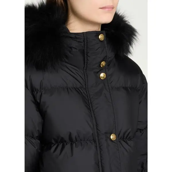 Moncler Aphroties Shearling Trimmed Hooded Long Down Parka