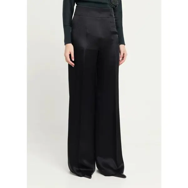 Akris High-rise Silk Satin Wide-leg Trousers