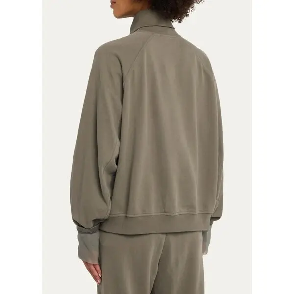 Brunello Cucinelli Monili Silk Cuffs Travel Zip-up Jacket