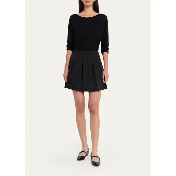 L'Agence Tania Pleated Mini Skirt