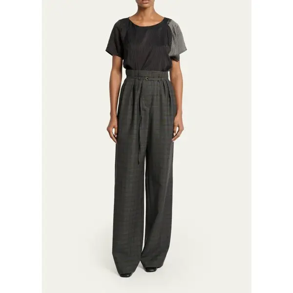 Dries Van Noten Peacha 426 Plaid Wool Pants