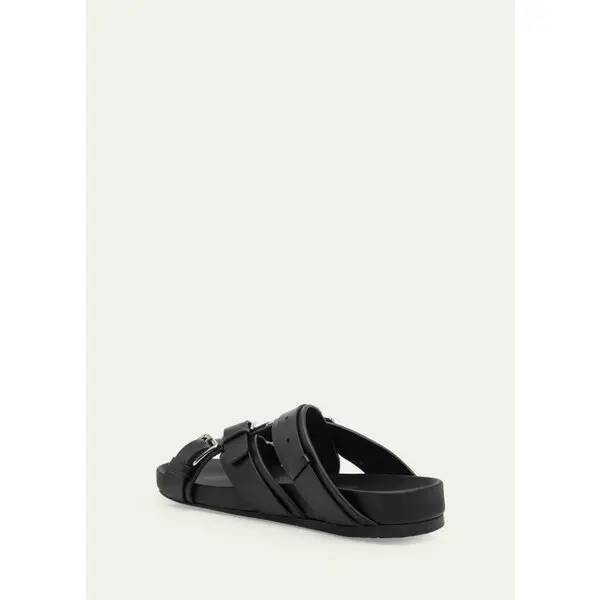 Loewe Type Fussbett Leather Slide Sandals