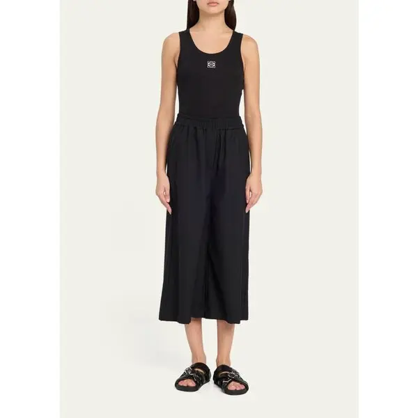 Loewe Type Fussbett Leather Slide Sandals