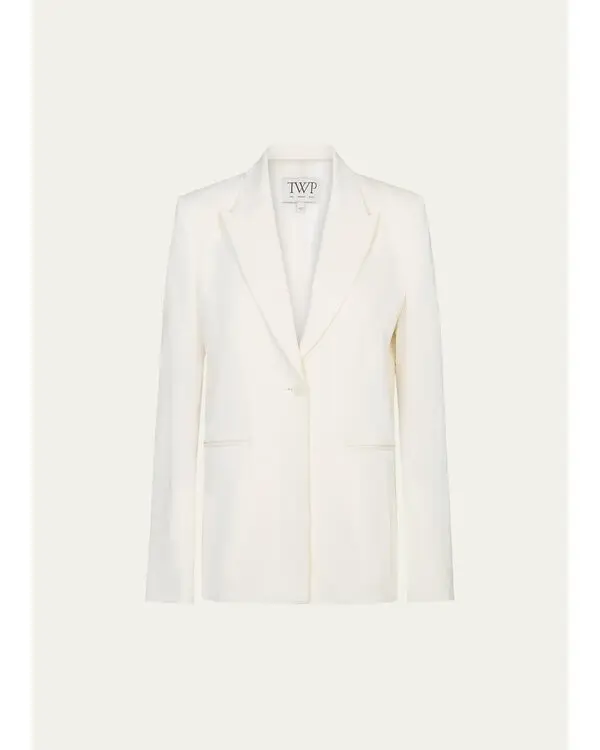 TWP Her Fit Blazer In Coated Viscose Linen