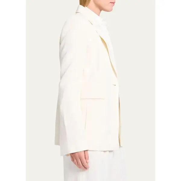 TWP Her Fit Blazer In Coated Viscose Linen