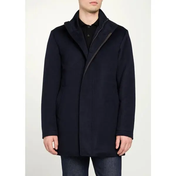 Cesare Attolini Cashmere Stand-collar Car Coat
