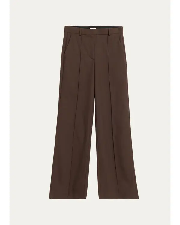 A.L.C. Reid Pintucked Wool-blend Pants