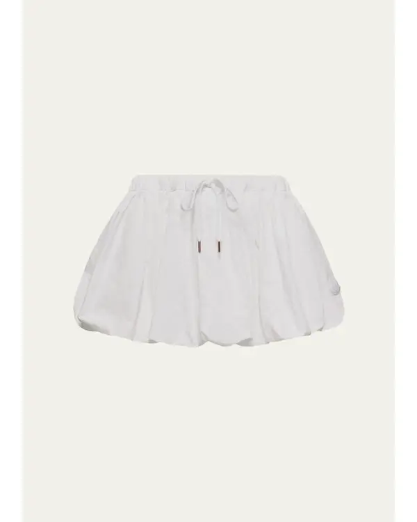 Moncler Cotton Blend Balloon Mini Skirt