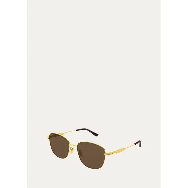 Bottega Veneta Ribbon 56mm Round Sunglasses