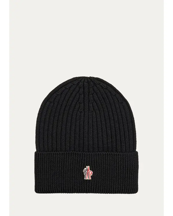 MONCLER GRENOBLE Ribbed Virgin Wool Beanie