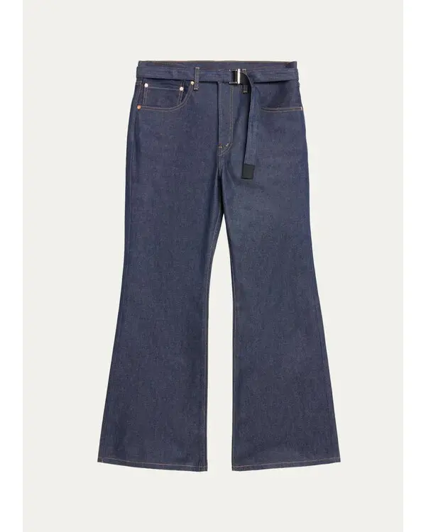 Sacai Levi's X Oversized Wide-leg Belted Jeans