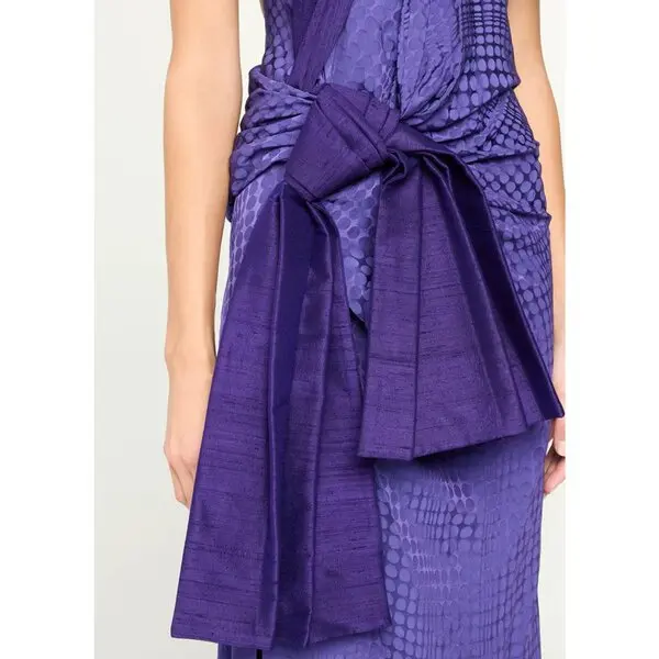 Christopher John Rogers Halftone Wiggle Dot Jacquard Gown