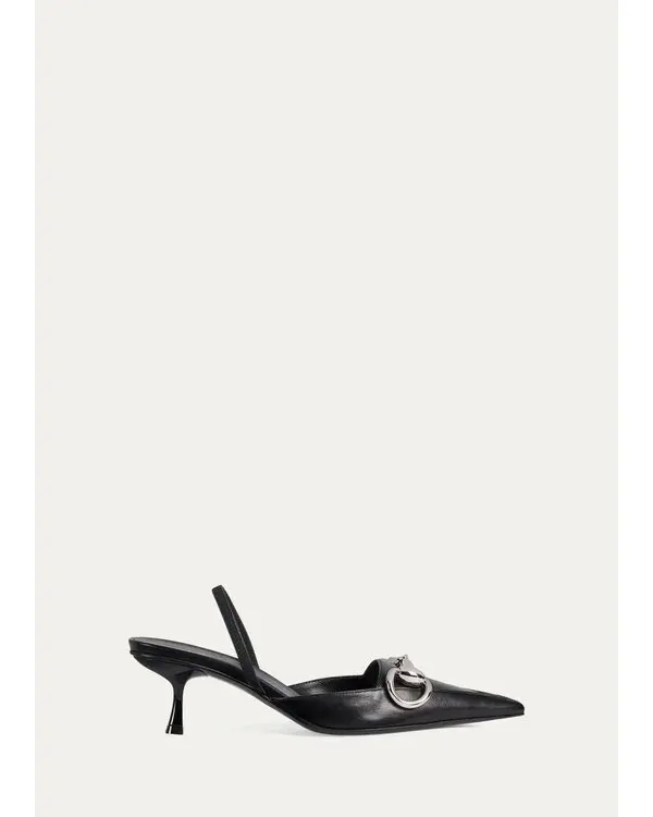 Gucci Boulevard 55mm Leather Slingback Pumps