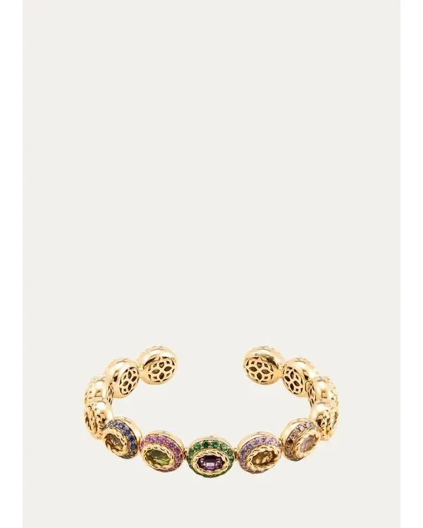 MELLERIO 18k Gold Baby Tutti Frutti Bracelet With Diamonds And Gemstones - Yellow